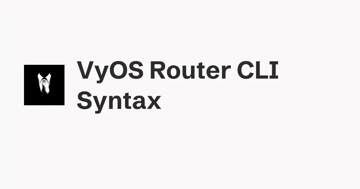 VyOS Router CLI Syntax